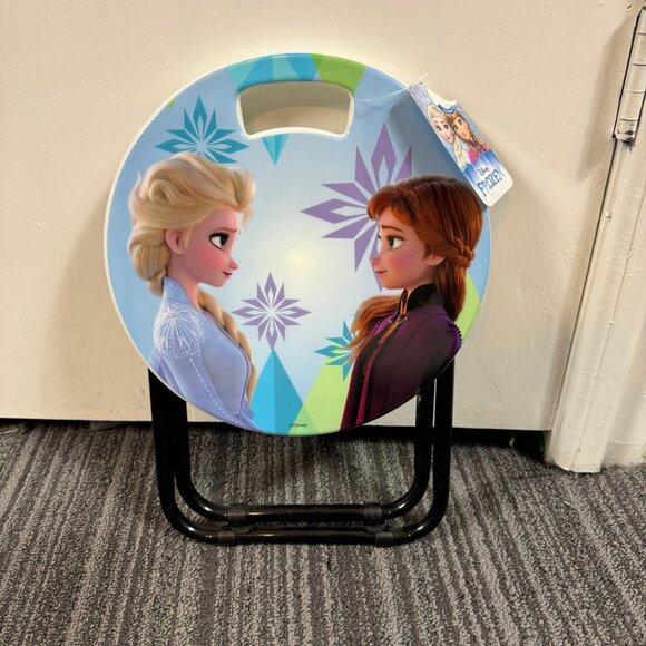 Disney | Other | Disney Frozen Folding Stool Elsa Anna Round Kids Chair ...